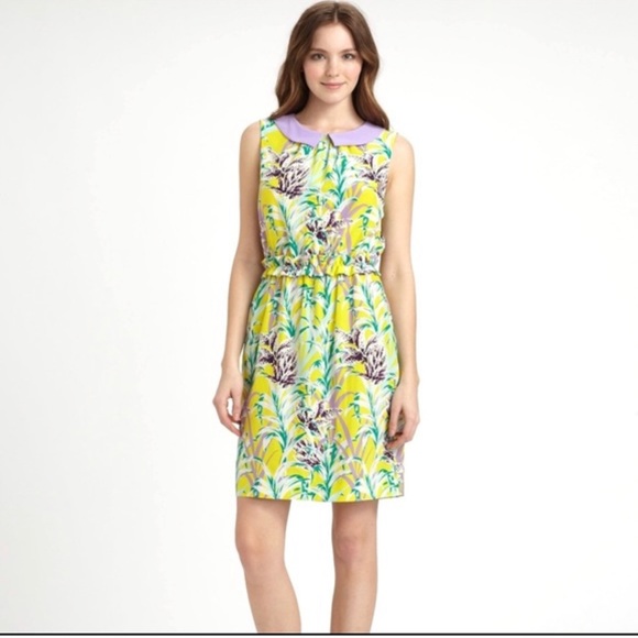 kate spade | Dresses | Kate Spade Peter Pan Collar Silk Floral Dress ...
